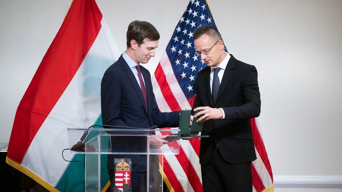 BAMA - Szijjártó Péter állami kitüntetés adott át Jared Kushnernek New ...